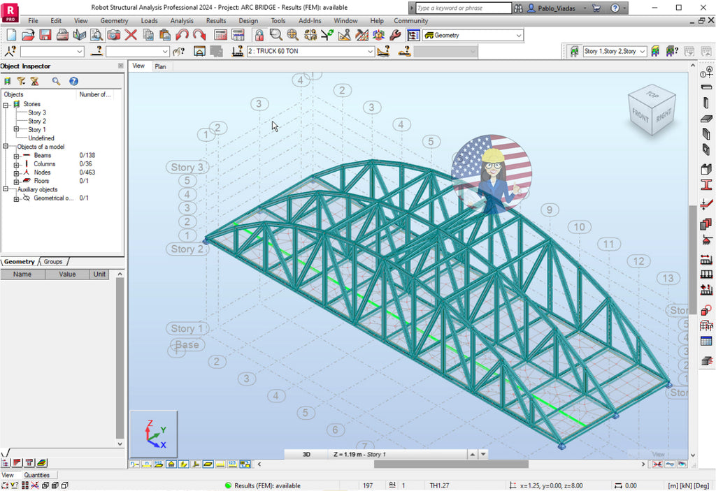 Autodesk Robot 2024 Tutorial. Bridges Level I – Virginia E-Learning&Training