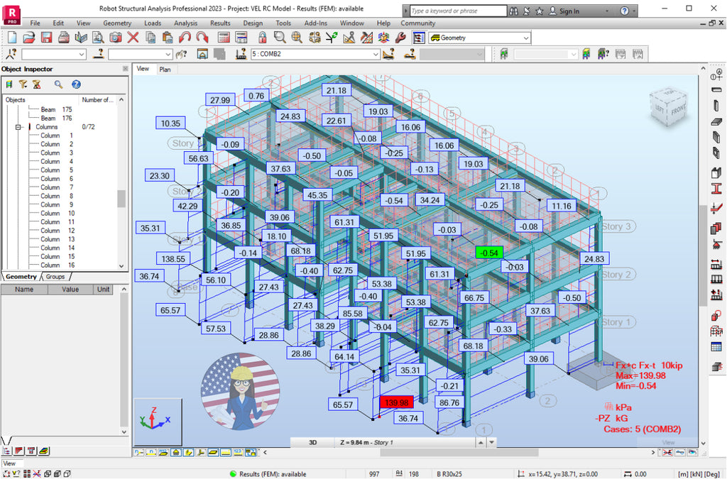 Autodesk Robot Structural 2023 Tutorial | RC | I – Virginia E-Learning&Training