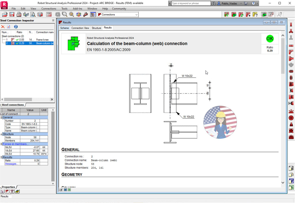 Autodesk Robot 2024 Tutorial. Bridges Level I – Virginia E-Learning ...