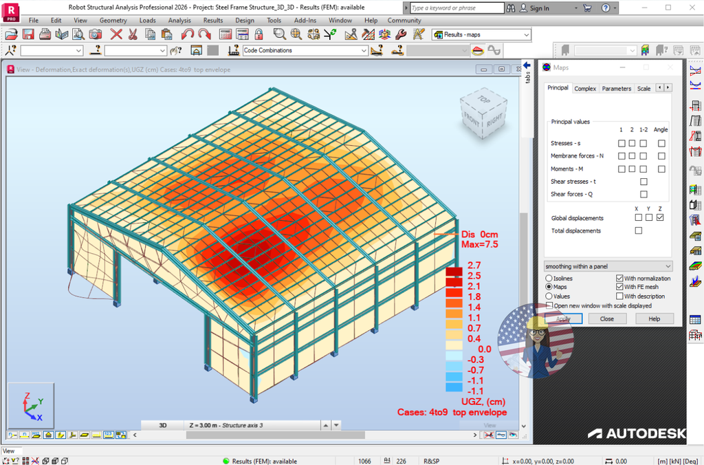 Autodesk Robot 2026 Tutorial. Steel Level I – Virginia E-Learning&Training