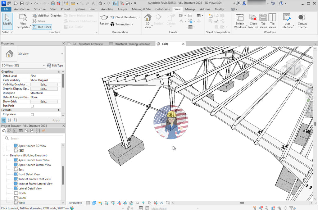 Autodesk Revit Structural Detailing 2025 Tutorial – Virginia E-Learning&Training