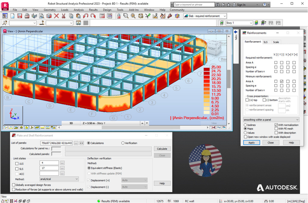 Autodesk Robot 2023 Tutorial | RC | II – Virginia E-Learning&Training