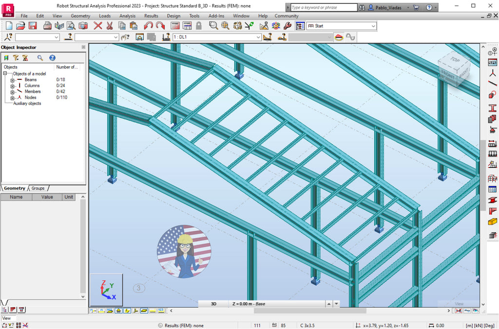 Autodesk Robot 2023 Tutorial. Steel Level I – Virginia E-Learning&Training