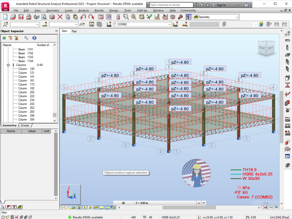 Autodesk Robot 2023 Tutorial. Steel Level II – Virginia E-Learning&Training