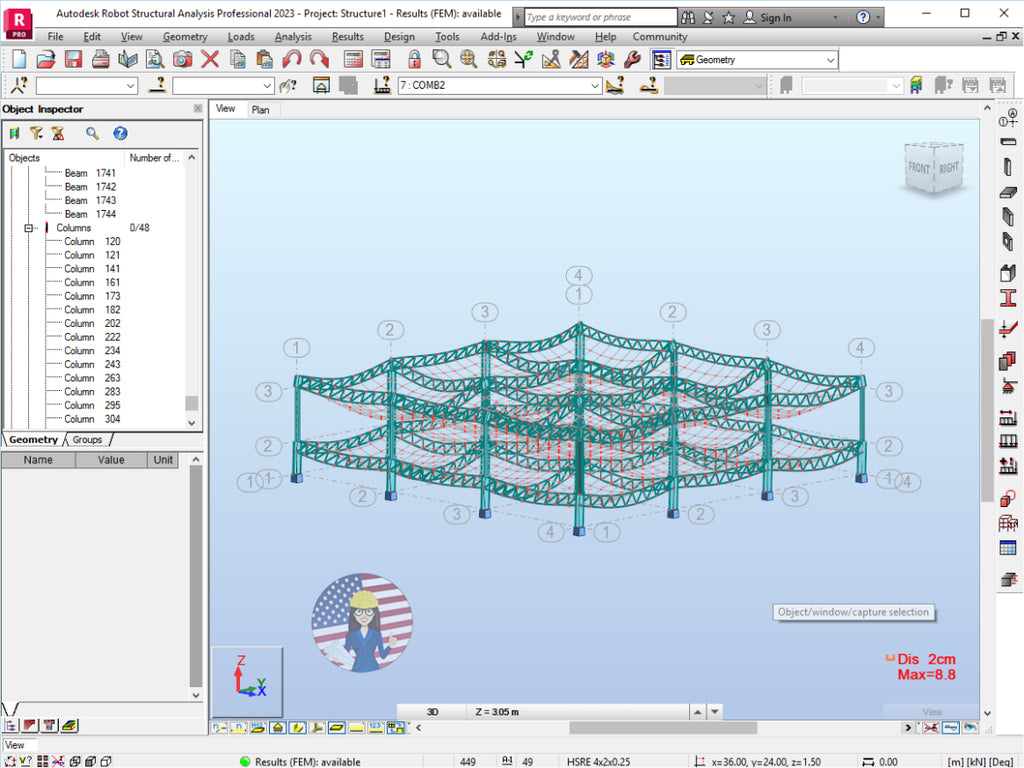 Autodesk Robot 2023 Tutorial. Steel Level II – Virginia E-Learning&Training