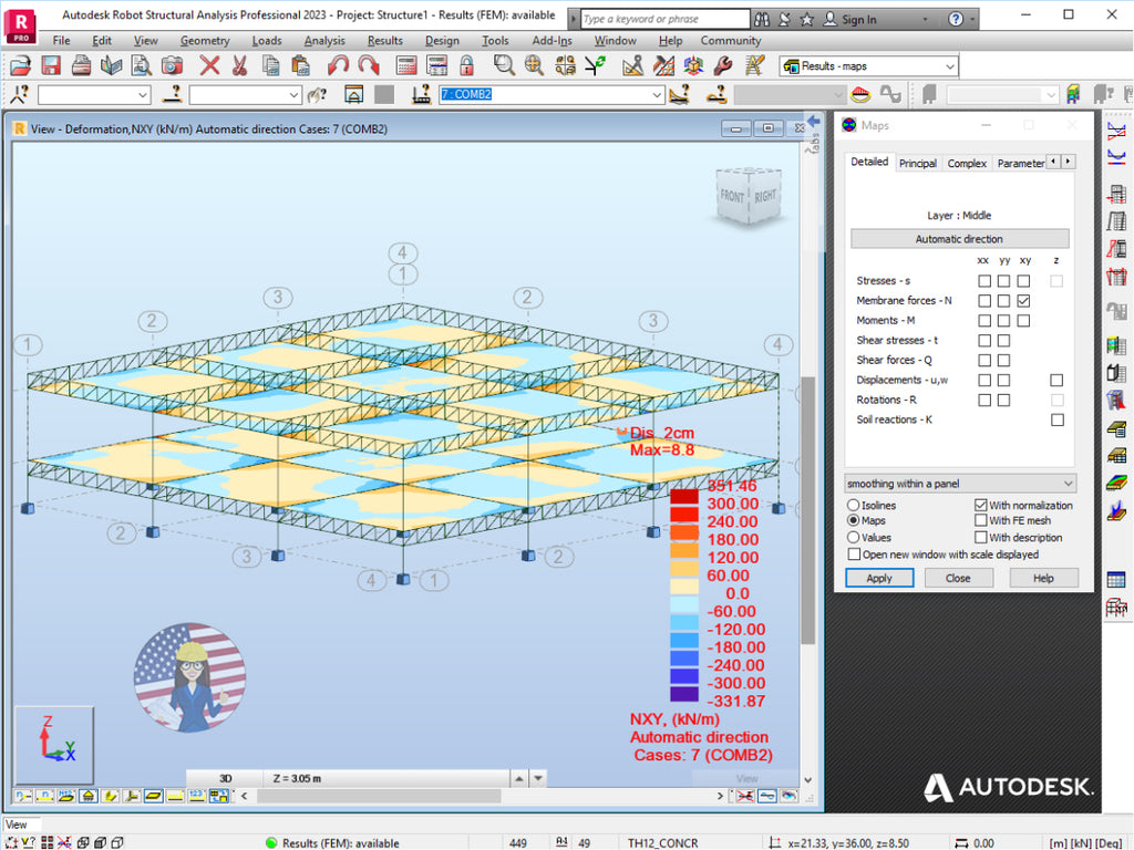Autodesk Robot 2023 Tutorial. Steel Level II – Virginia E-Learning&Training