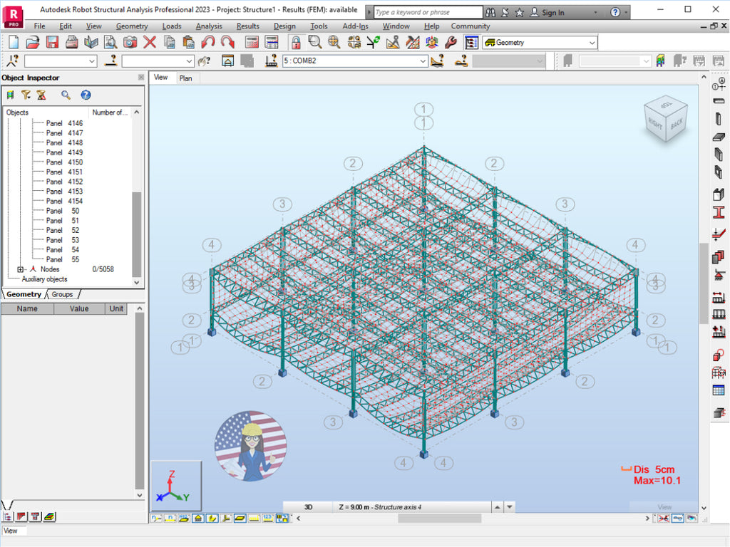 Autodesk Robot 2023 Tutorial. Steel Level II – Virginia E-Learning&Training